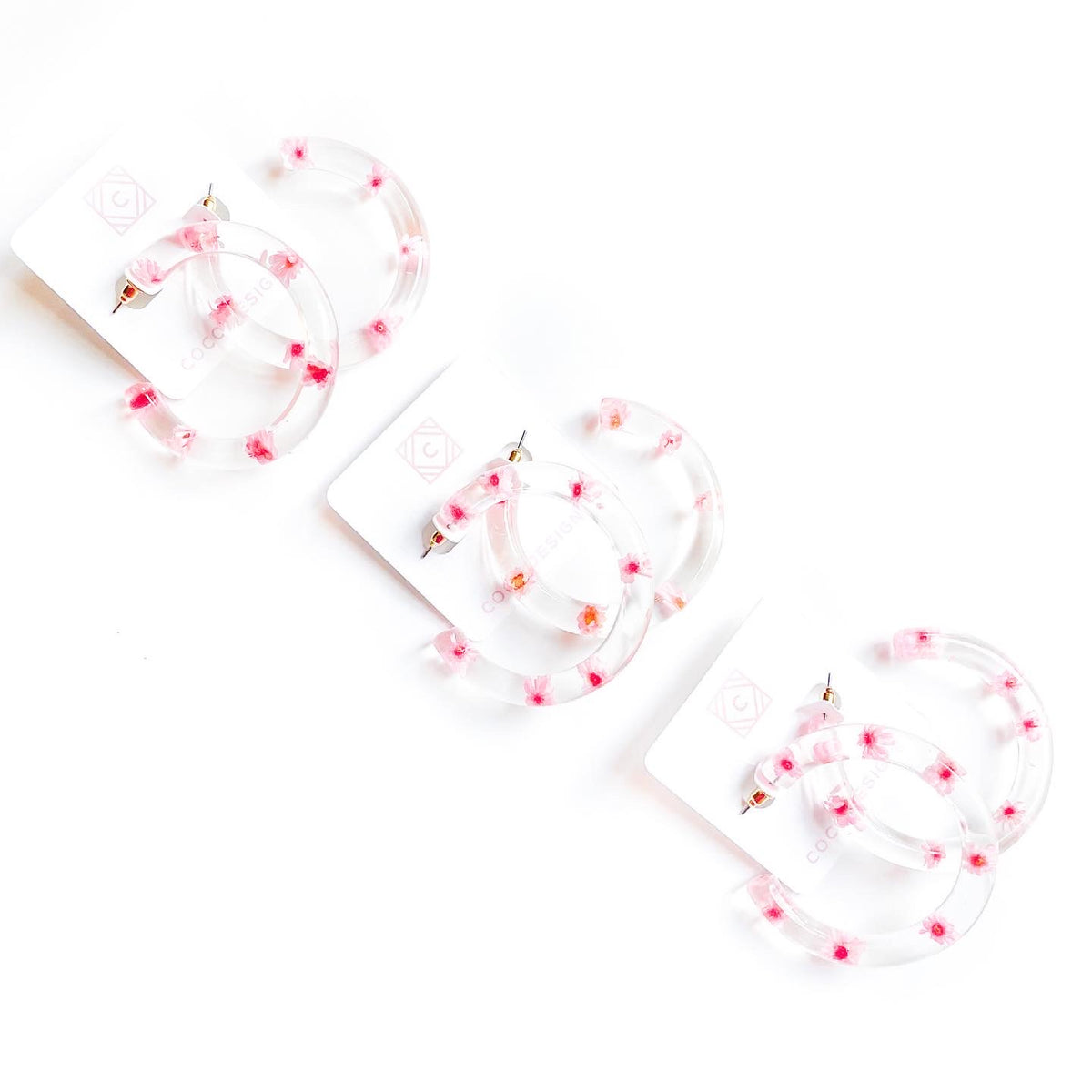 Acrylic Flower Hoops – Coco Designs